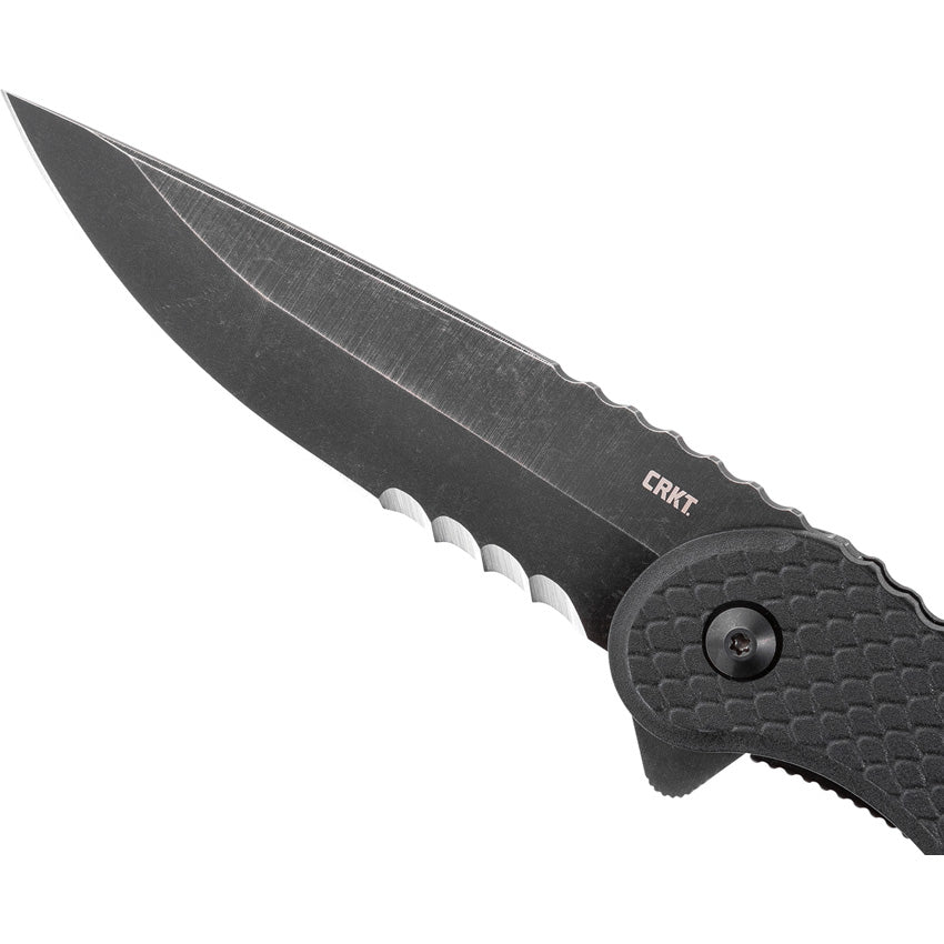 CRKT Taco Viper Linerlock Black GRN Folding Stainless Serrated Clip Po ...