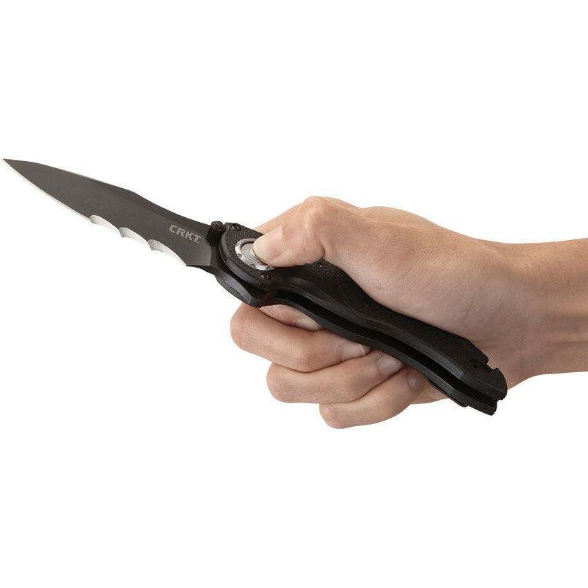 CRKT Linchpin Deadbolt Lock Veff Serrations Folding Knife 5406k ...
