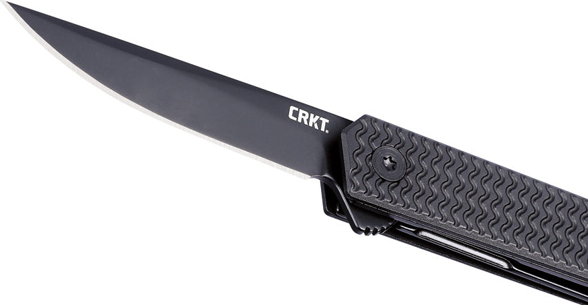 CRKT CEO Microflipper Linerlock Black Aluminum Folding D2 Steel Pocket ...