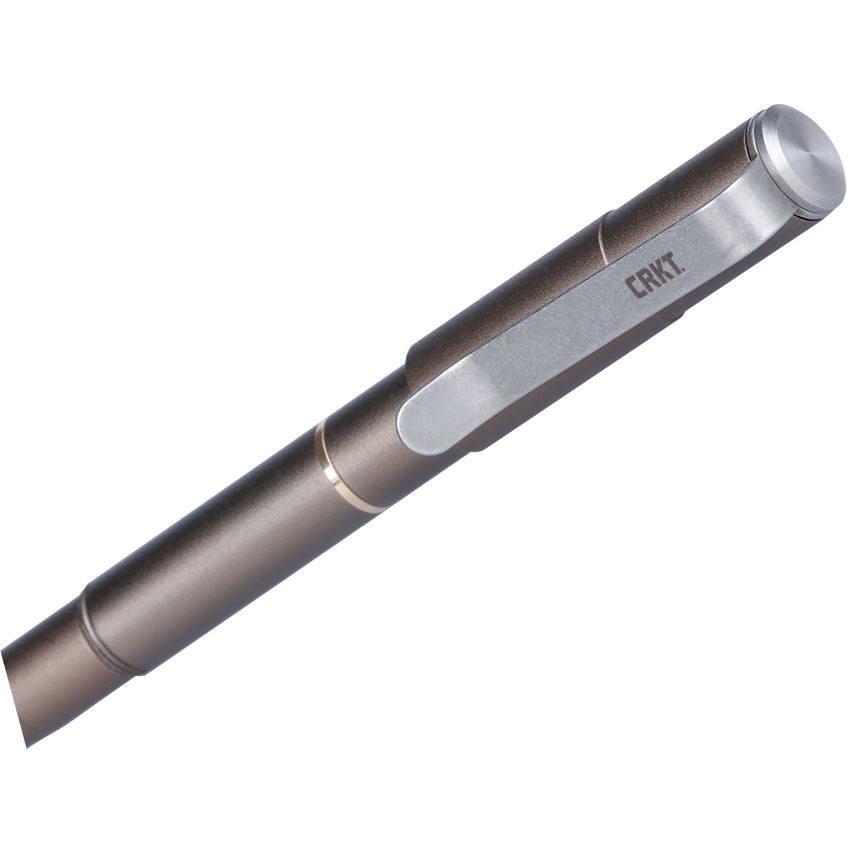 CRKT Collet EDC Gray Aluminum Writing Pen w/ Pocket Clip TPENWU ...