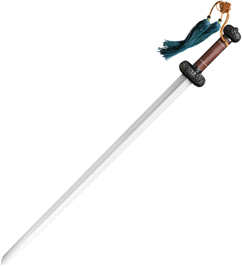 Cold Steel Battle Gim Sword Rosewood Damascus Steel Sword w/ Scabbard ...