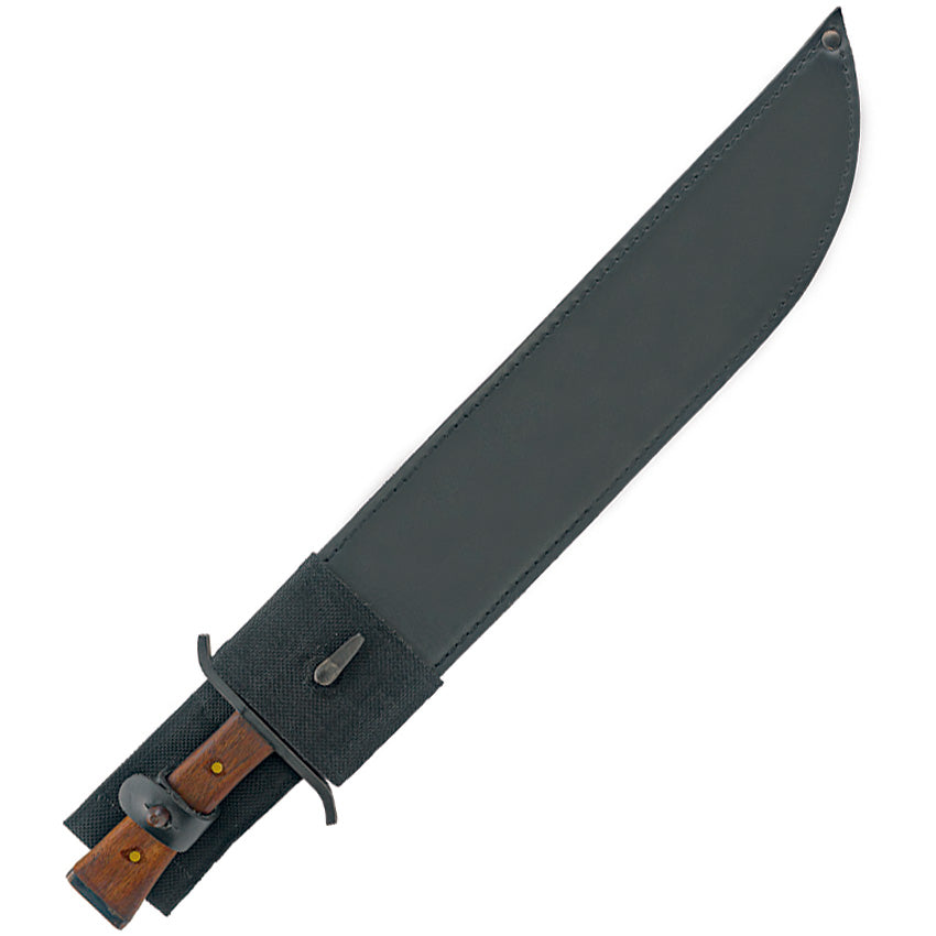 Condor German Aviator Walnut Wood 1075HC Fixed Blade Machete w/ Belt S ...