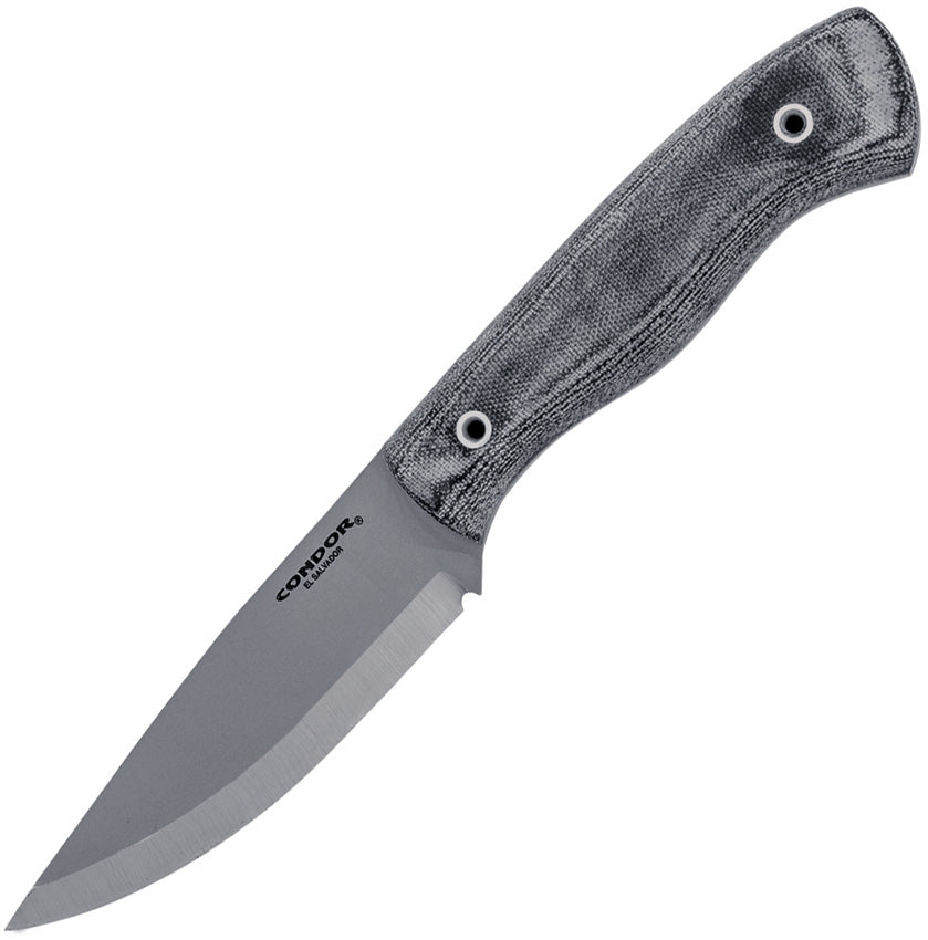 Condor Ripper Gray Micarta 1095 High Carbon Steel Fixed Knife + Sheath ...