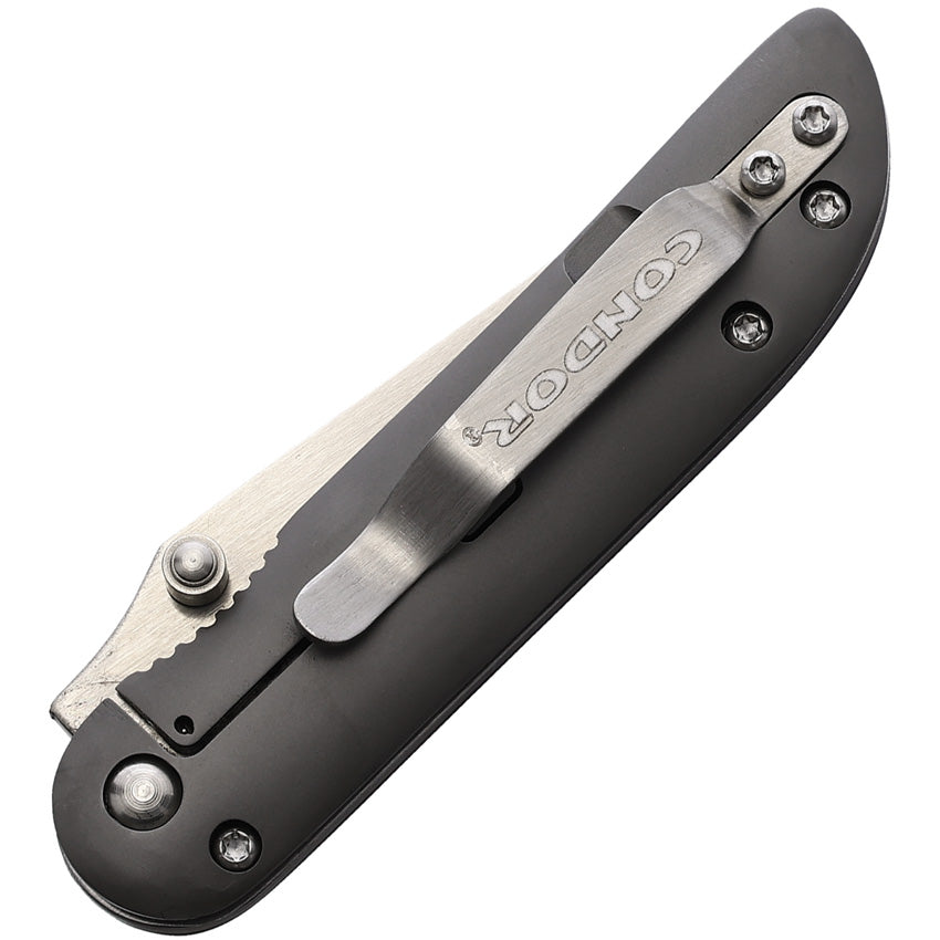 Condor Wendigo Framelock Black Micarta Folding 1095HC Stainless Pocket ...