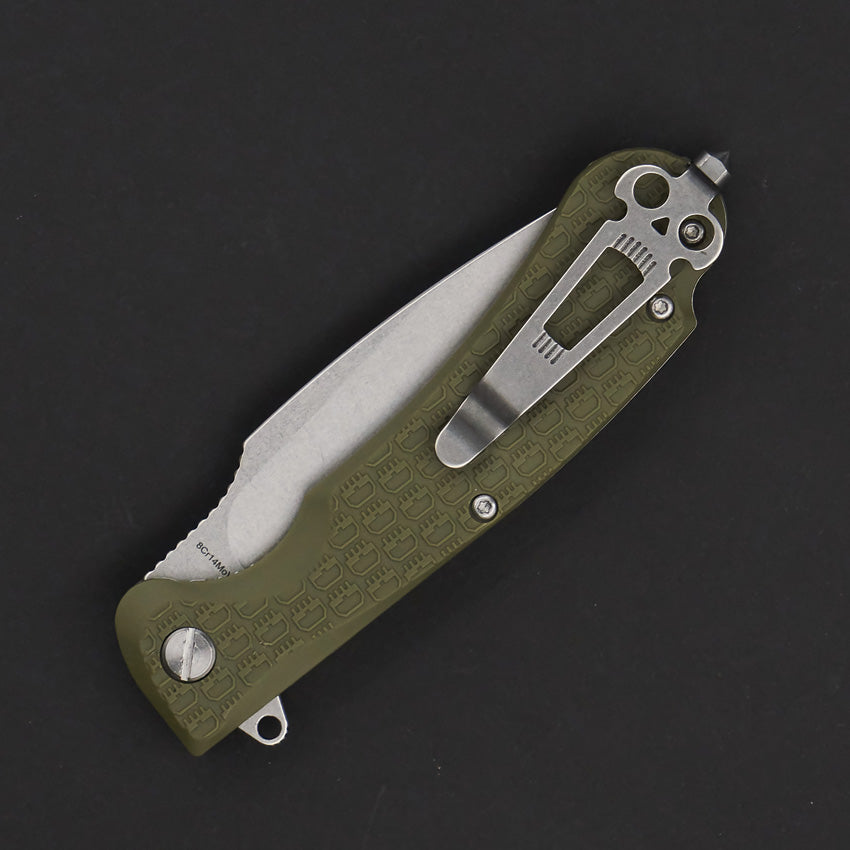 Daggerr Knives Fielder Linerlock OD Green FRN Folding 8Cr14MoV Knife R ...