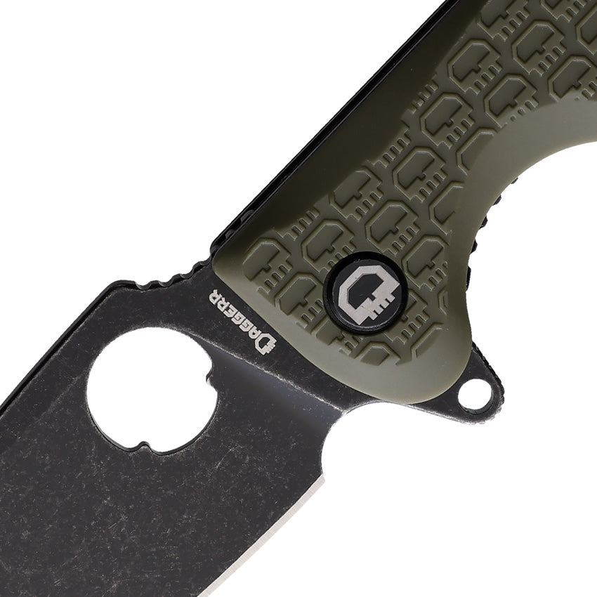 Daggerr Knives Resident Linerlock OD Green FRN Folding 8Cr14MoV Knife ...