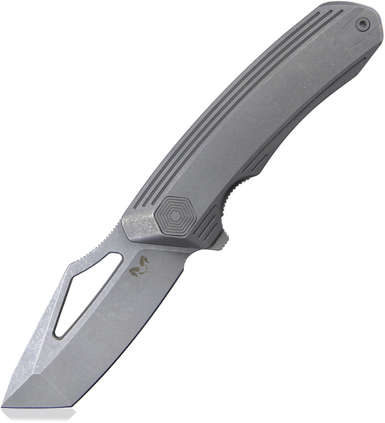 Damned Designs Banshee Pocket Knife Linerlock Titanium Folding 14C28N ...