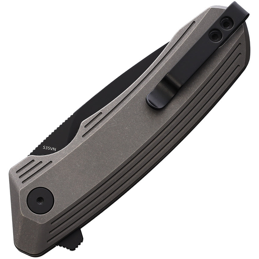 Damned Designs Invictus Linerlock Titanium Folding S35VN Pocket Knife ...