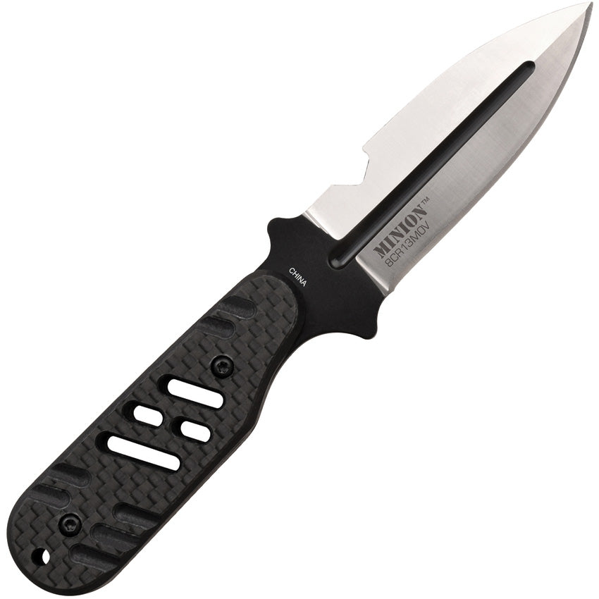 Elite Tactical The Minion Black G10 D2 Steel Fixed Blade Knife FIX008 ...