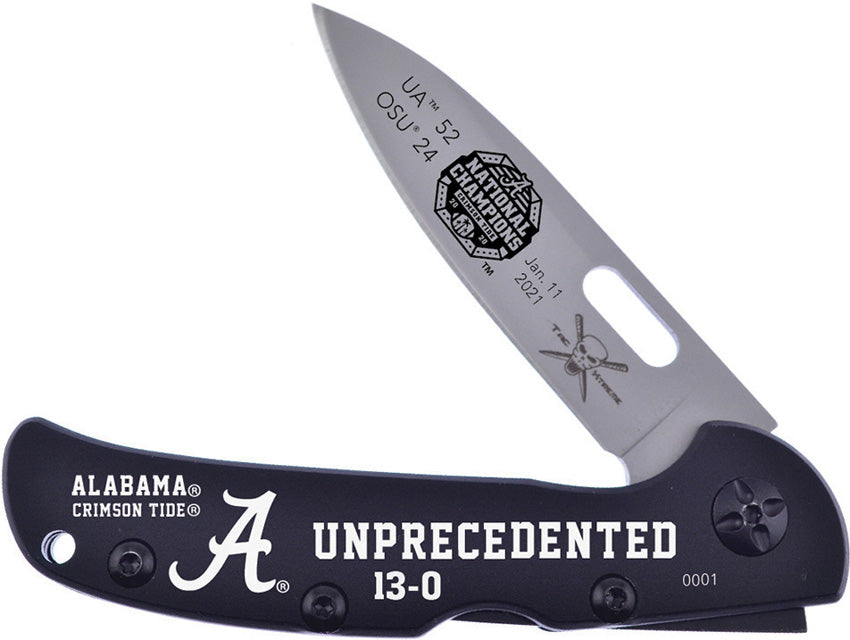 Frost Cutlery Alabama Framelock Black Aluminum Handle Stainless Knife ...