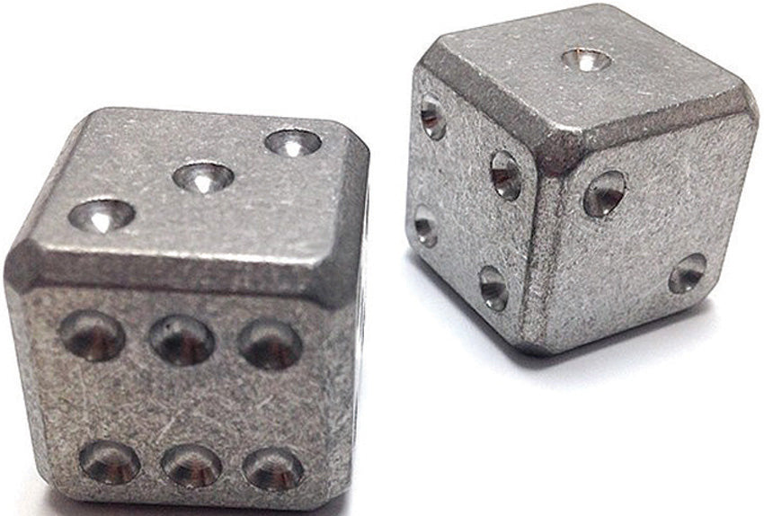Flytanium Titanium Dice Set Stonewash 001 – Atlantic Knife Company