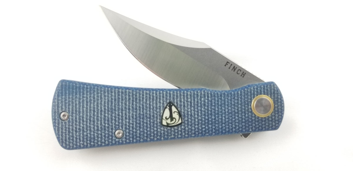 Finch Knife Co Blue Sapphire Drifter Folding 154cm Pocket Knife dt407 ...