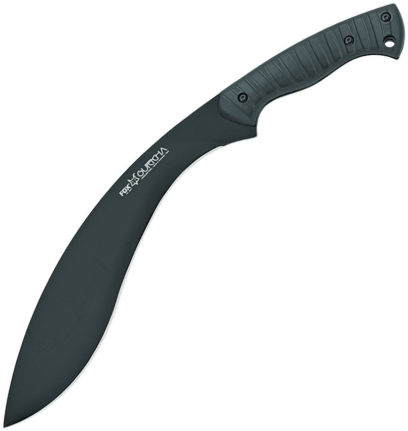 Fox Gurkha Black FRN Stainless Steel Cleaver Fixed Blade Machete 660 ...