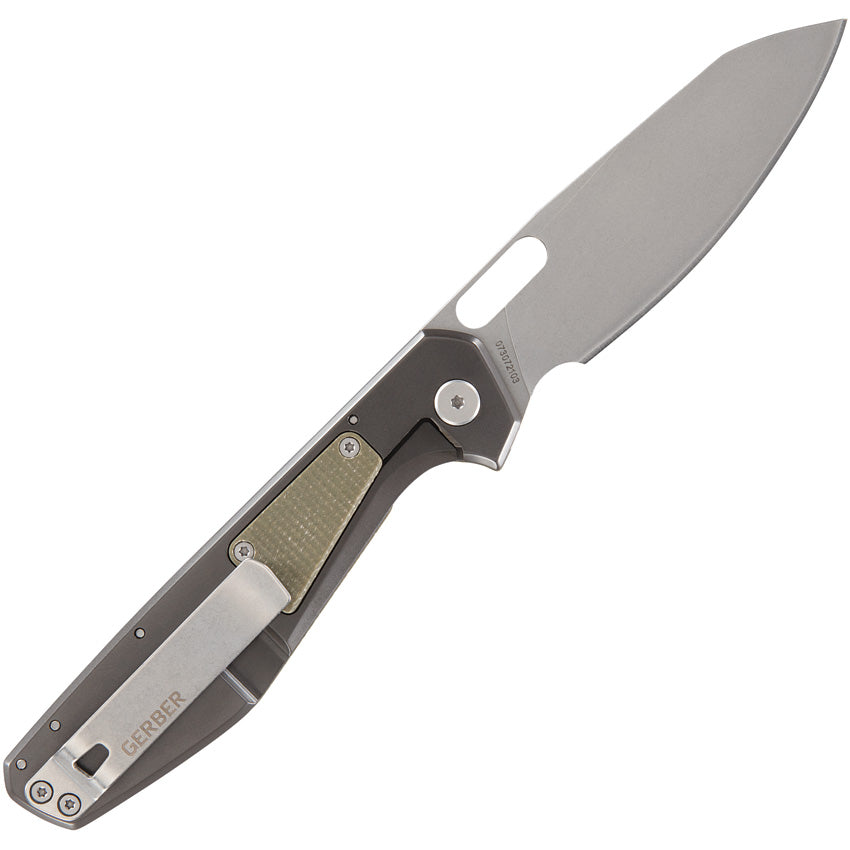 Gerber Slimsada Framelock Green Micarta & Stainless Folding D2 Pocket ...