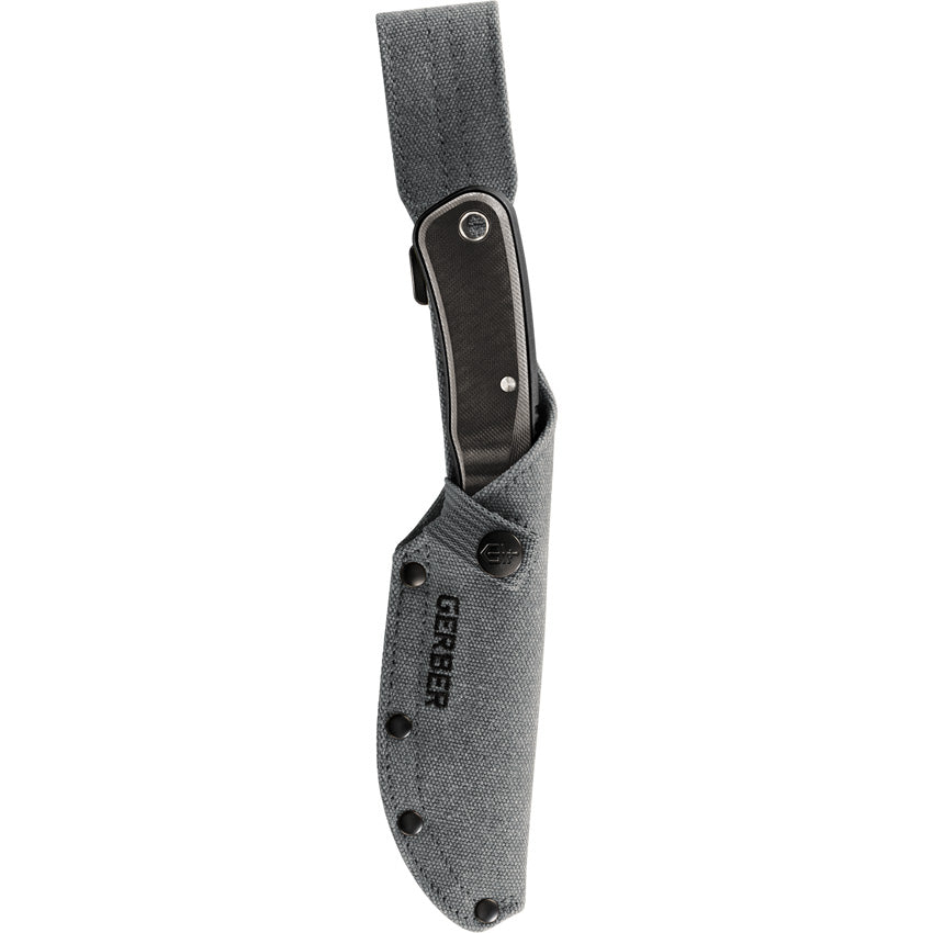 Gerber Downwind Fixed Blade Knife Black/Grey G10 Stainless Drop Point ...