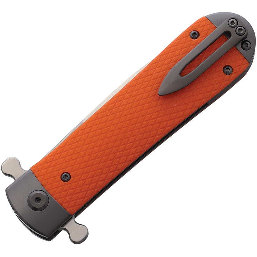 Ganzo Knives Adamant Samson Pocket Knife Orange G10 Folding D2 Steel S ...