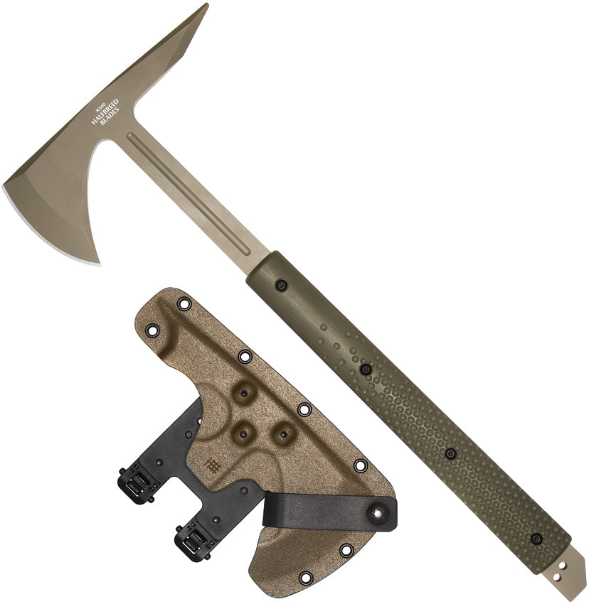 Halfbreed Blades Large Tan Smooth G10 K110 Steel Breaching Axe LBA01OD ...