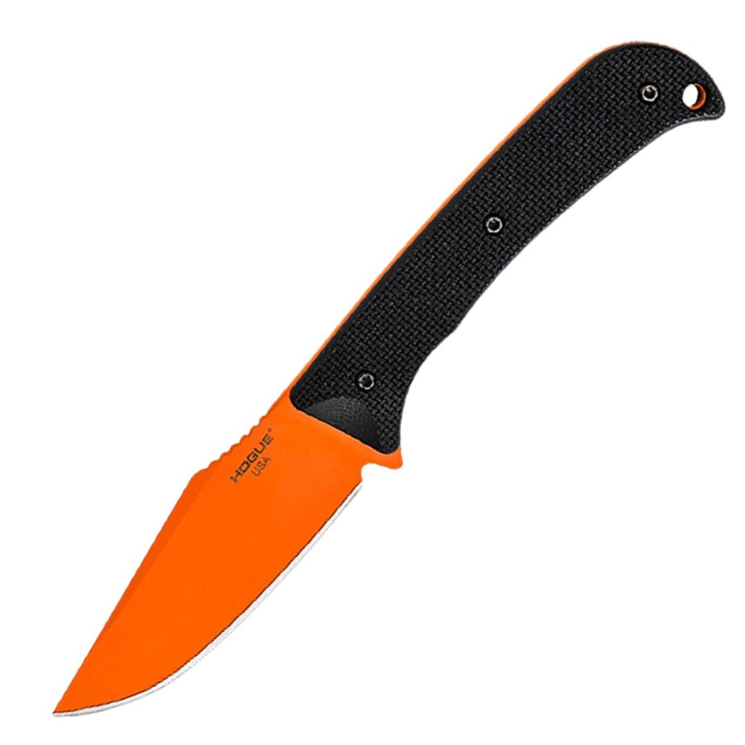 Hogue Extrak Black G10 Orange CPM-M4 Clip Pt Fixed Blade Knife w/ Shea ...