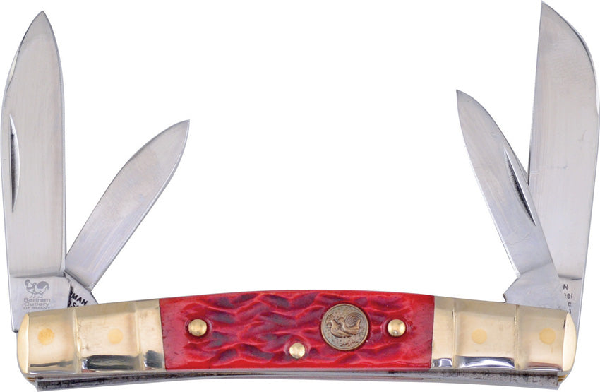 Hen & Rooster Congress Pocket Knife Orange Bone Folding Stainless 324C ...