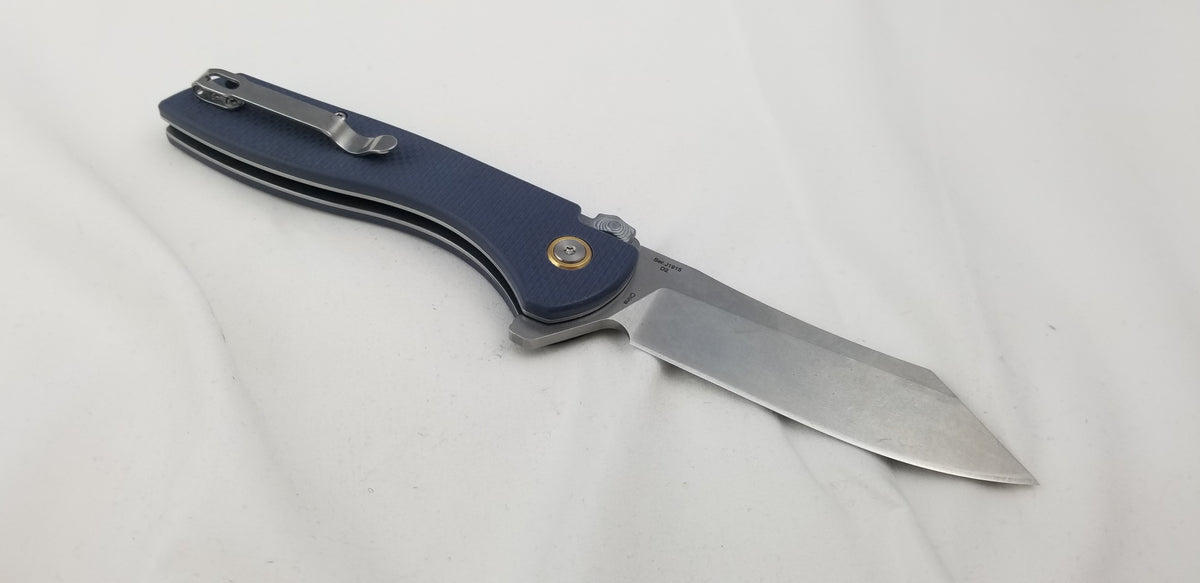 CJRB Kicker Blue D2 Recoil Lock Fodling Knife 1915bu – Atlantic Knife ...