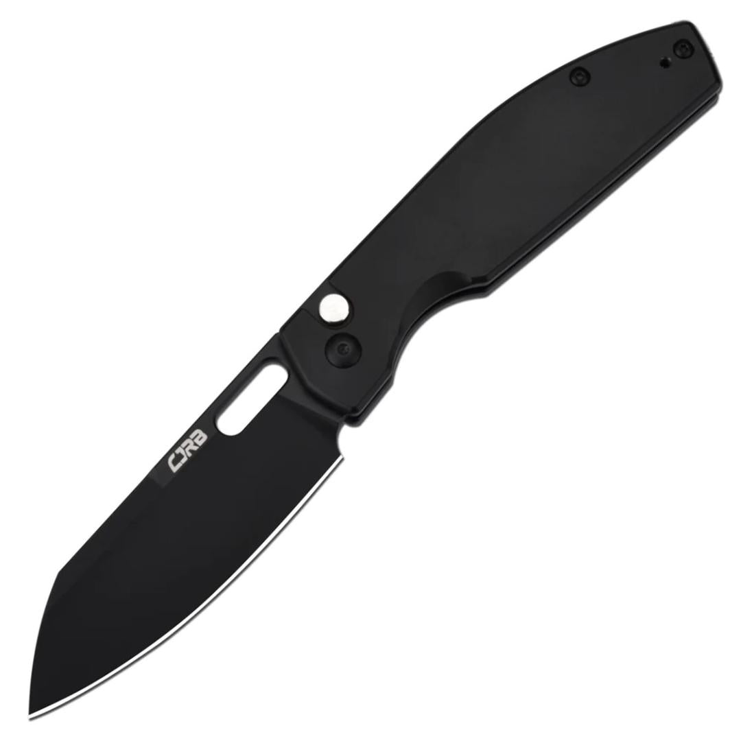 CJRB Ekko Button Lock Black Stainless Steel Folding AR-RPM9 Pocket Kni ...