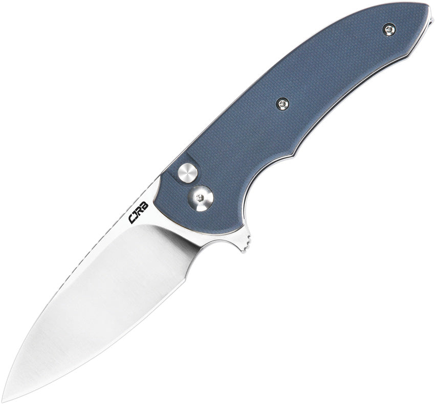 CJRB Space Cowboy Button Lock Blue-Gray G10 Folding AR-RPM9 Pocket Kni ...
