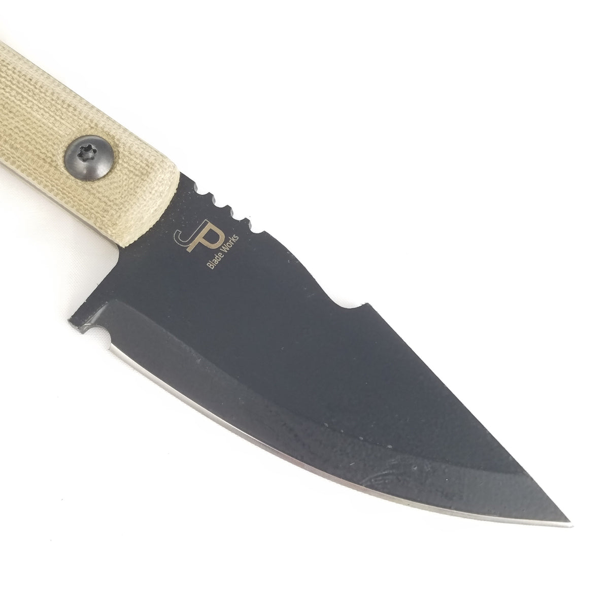 Jason Perry Blade Works Model 043 Green Micarta Fixed Blade Knife + Sh ...
