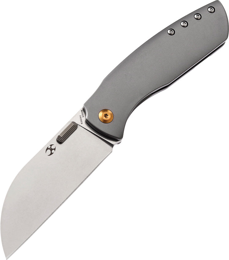 Kansept Knives Convict Framelock Gray Titanium Folding S35VN Pocket Kn ...
