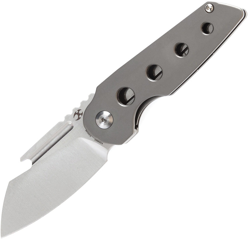 Kansept Knives Rafe Linerlock Gray Titanium Folding S35VN Pocket Knife ...