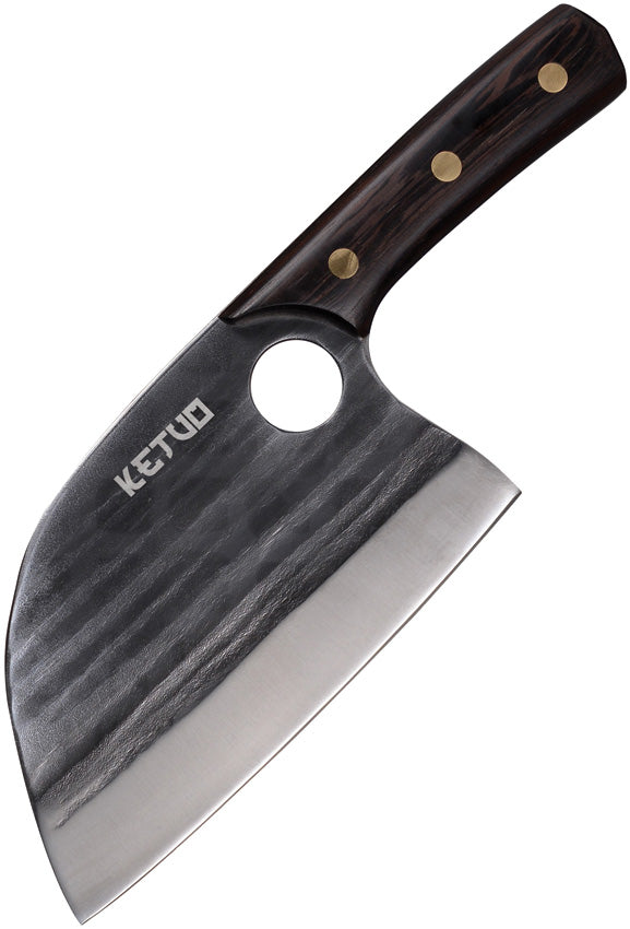 Ketuo Butcher Brown Walnut Smooth Stainless Fixed Blade Knife M5104 ...