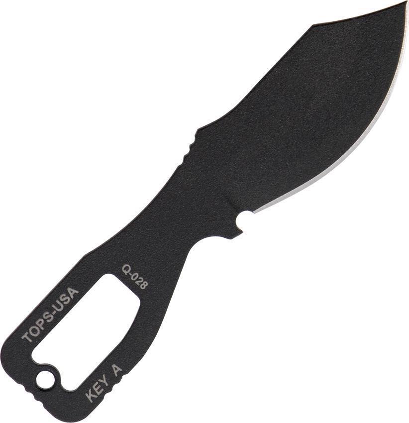 TOPS Knives 5.25" Fixed Clip Pt Blade Black Skeletonized Handle Key Kn ...
