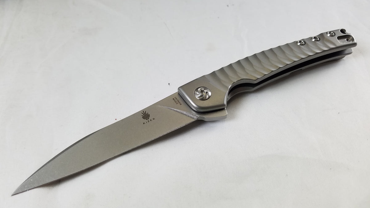 Kizer Cutlery Splinter Framelock Folding Knife 3457A1 – Atlantic Knife ...