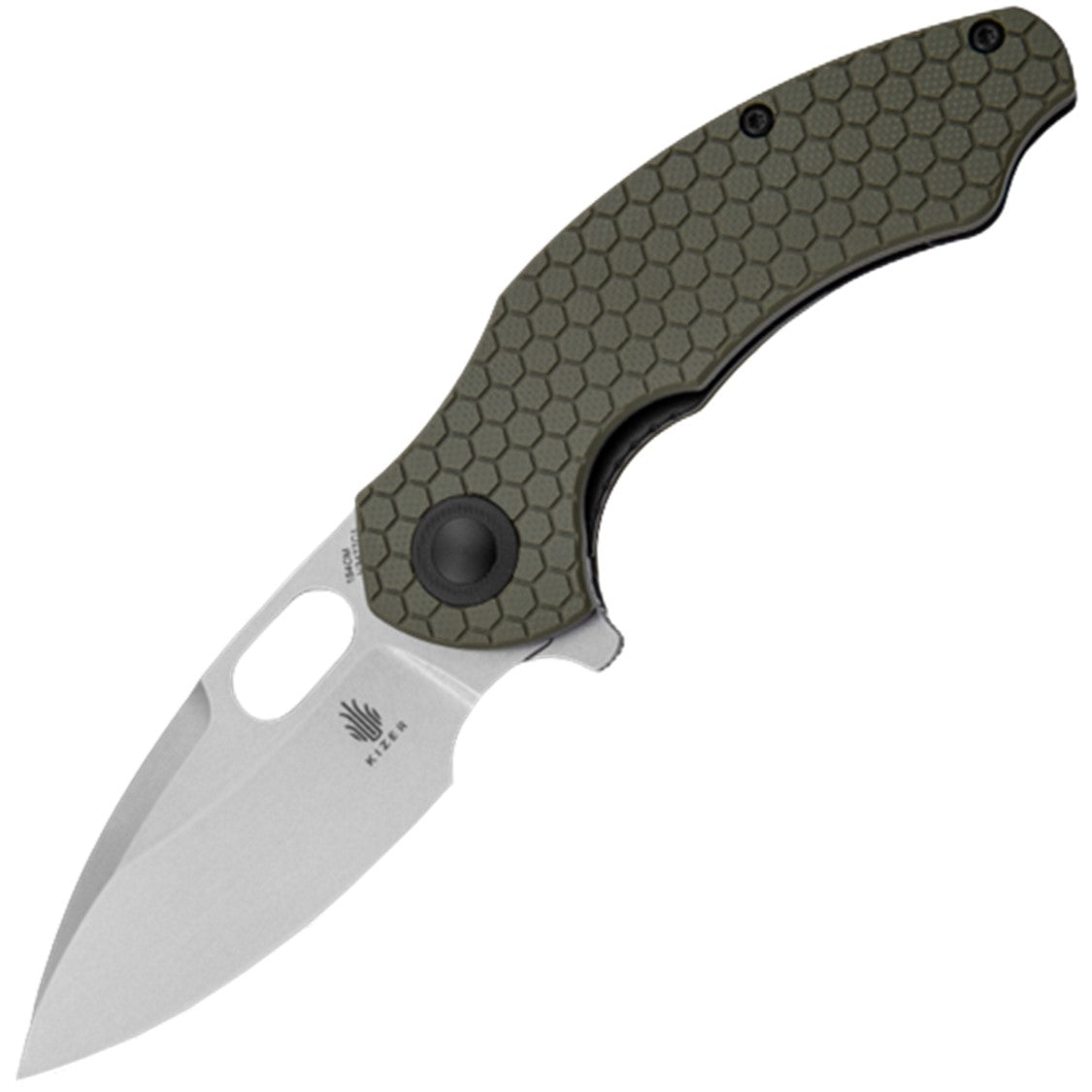 Kizer Mini Roach Green Folding Flipper Knife For Sale – Atlantic Knife ...