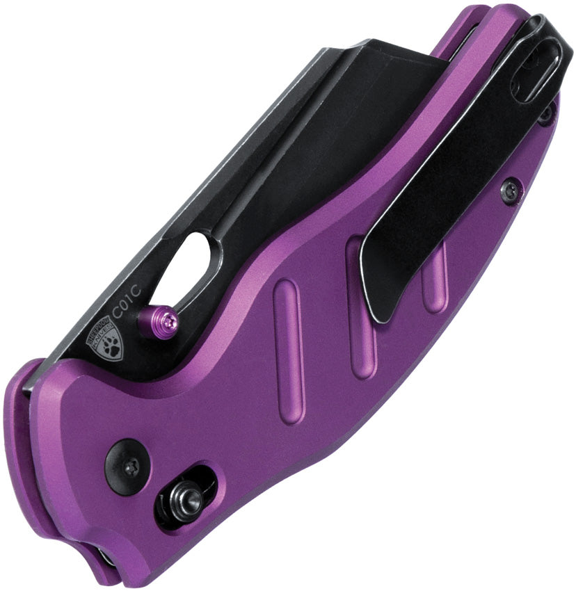 Kizer Cutlery C01C Sheepdog Clutch Lock Purple Aluminum Folding Knife ...