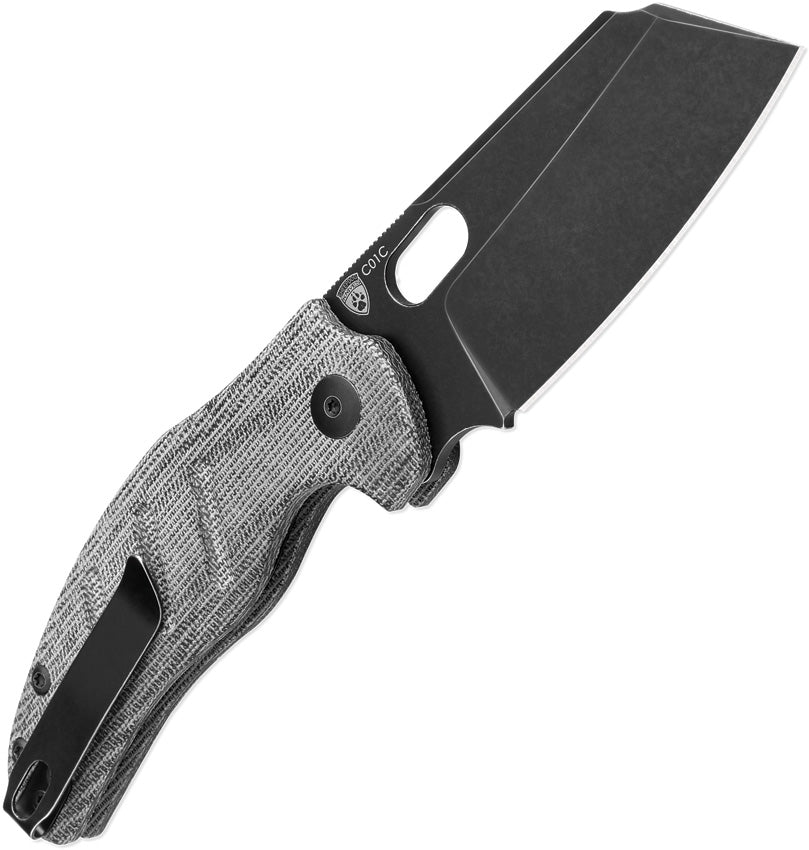 Kizer Cutlery Sheepdog C01C Button Lock Black Micarta Folding 154CM Po ...