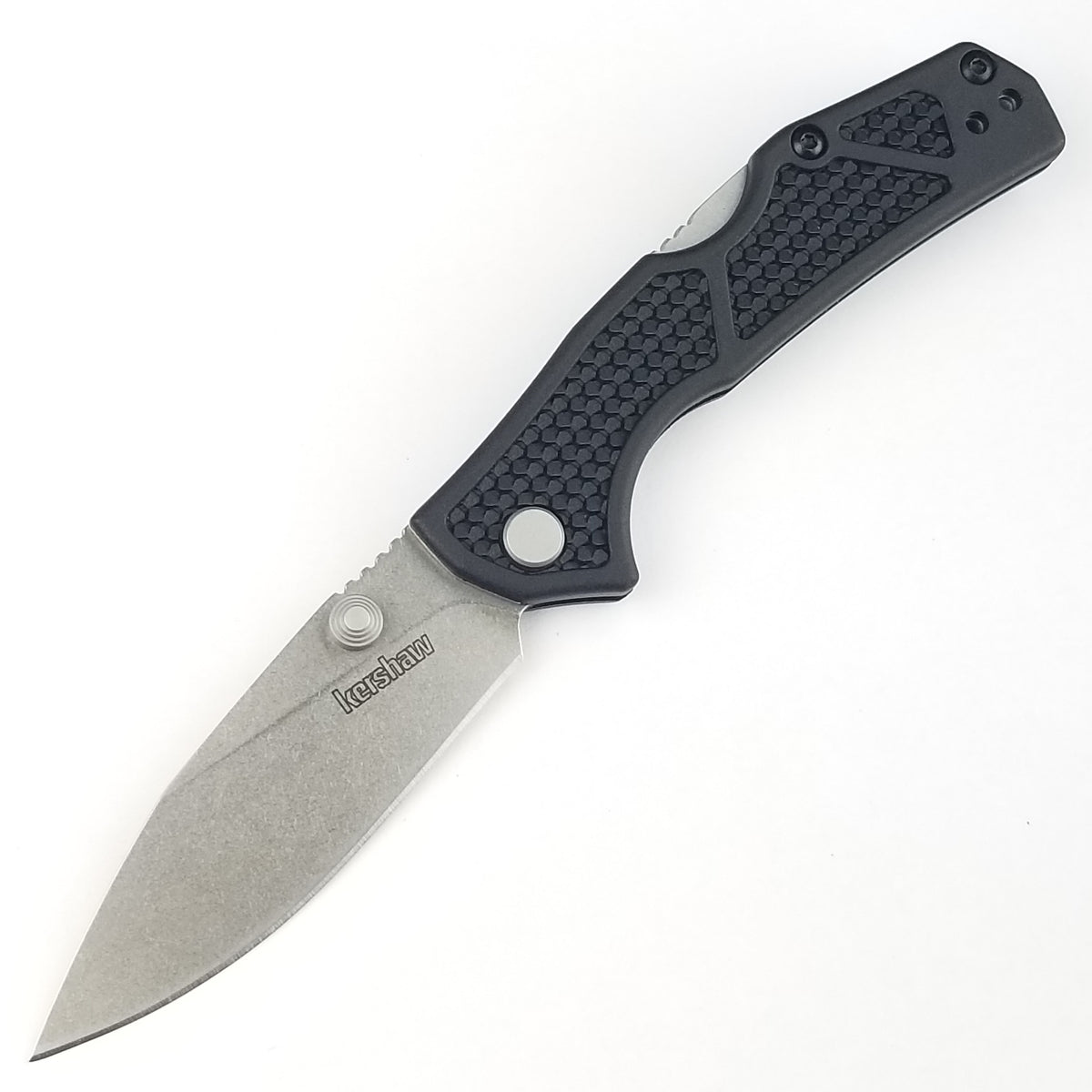 Kershaw Debris Pocket Knife Lockback Black GFN Folding D2 Steel Drop P ...