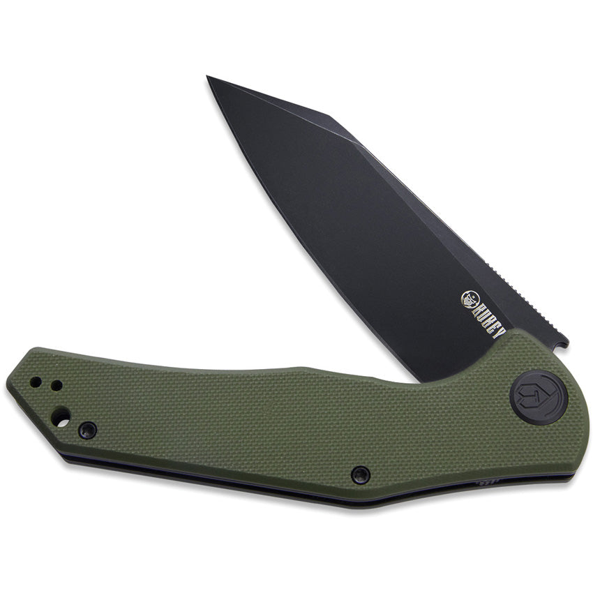 Kubey Flash Pocket Knife Linerlock OD Green G10 Folding D2 Steel Blade ...
