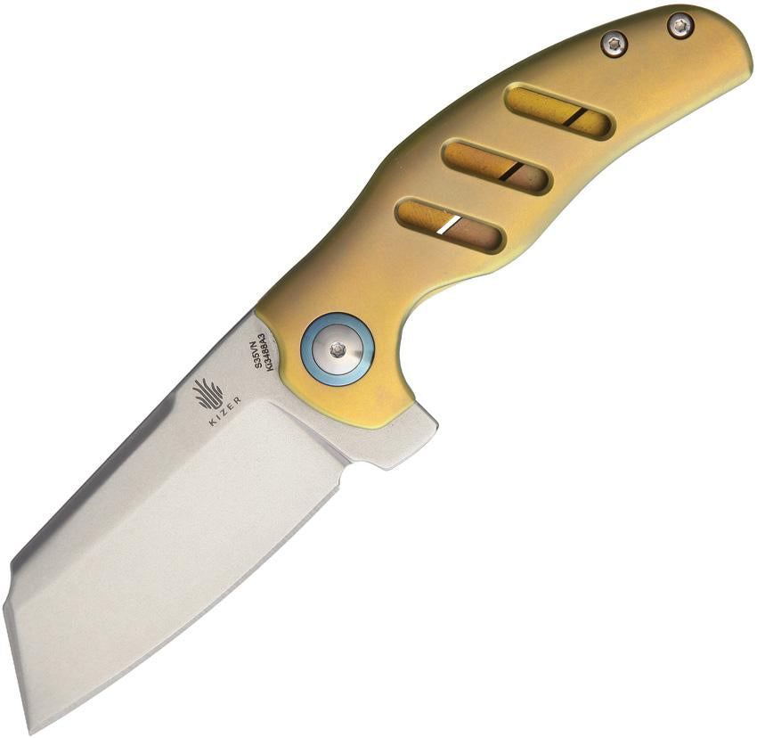 Kizer Cutlery Sheepdog Framelock Sheepsfoot Blade Folding Knife 3488A3 ...