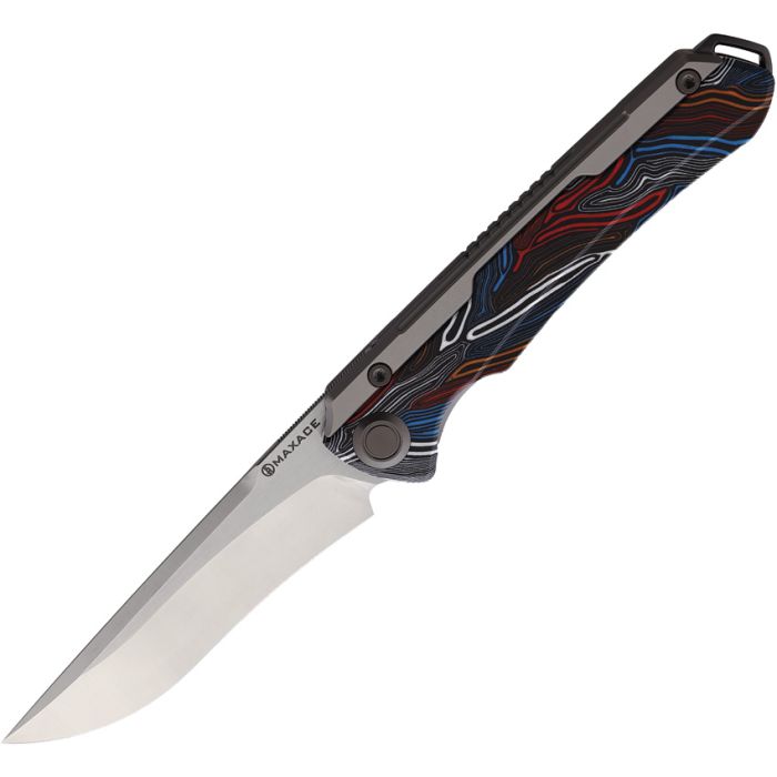 Maxace Kestrel Framelock Titanium & Multi-Color G10 Folding M390 Knife ...