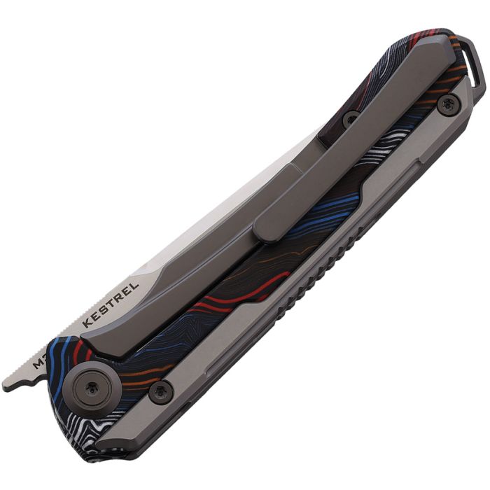 Maxace Kestrel Framelock Titanium & Multi-Color G10 Folding M390 Knife ...