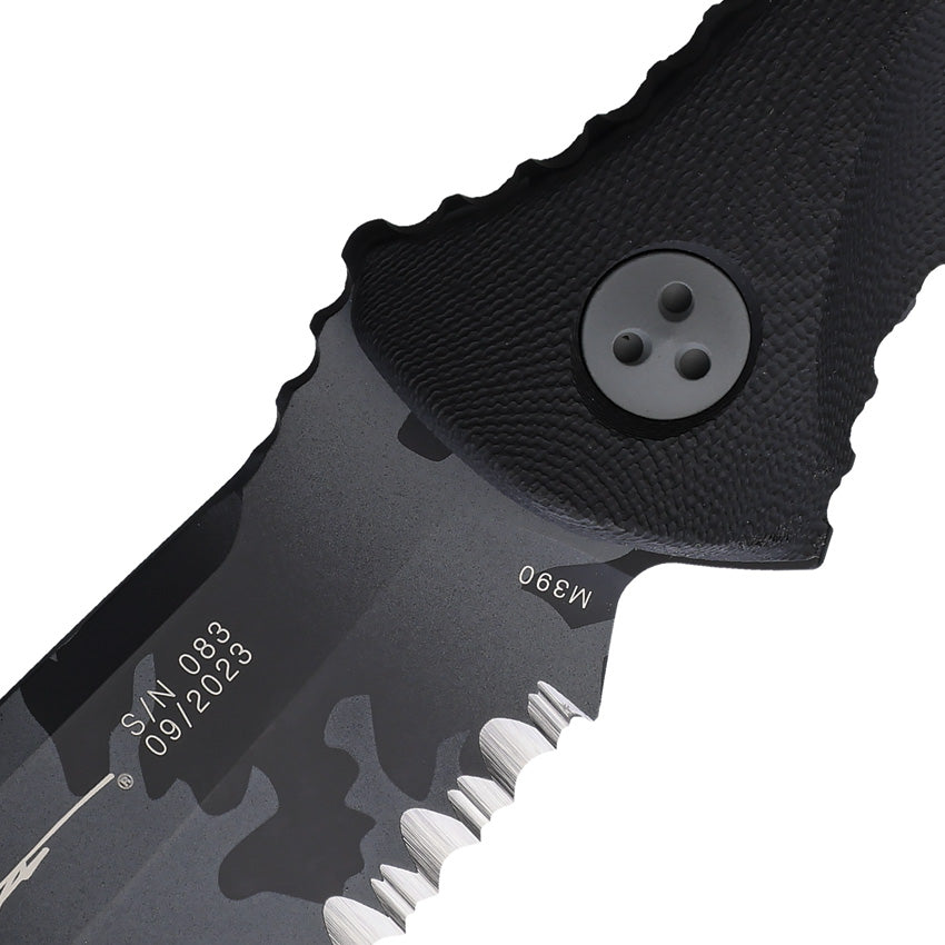 Microtech Socom Alpha Black G10 Partially Serrated Urban Camo Fixed Bl ...