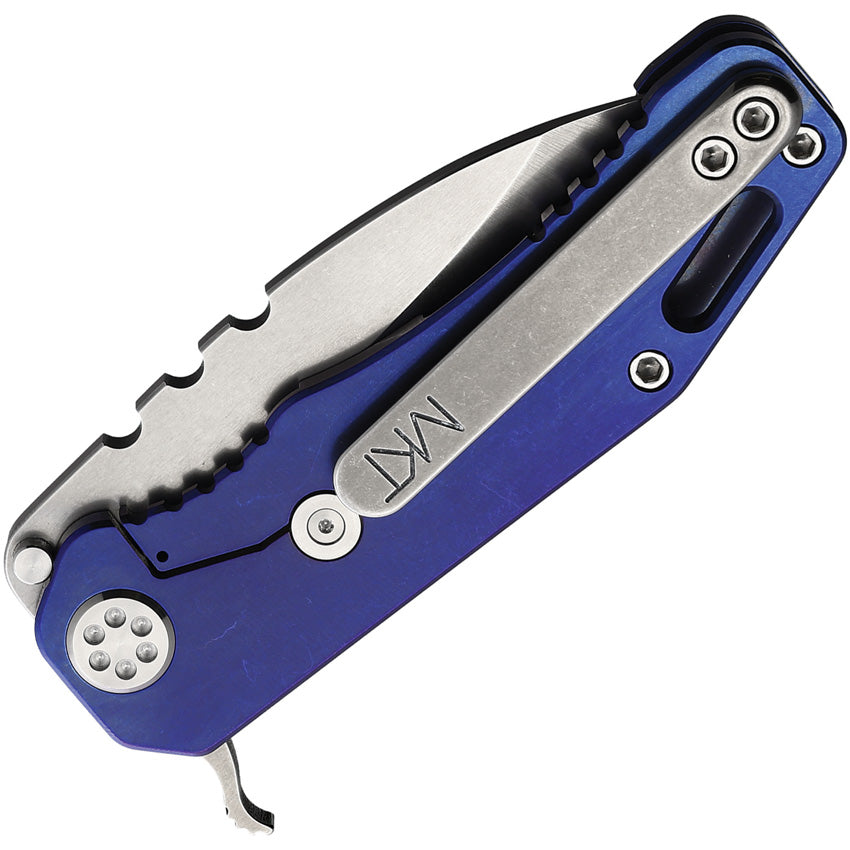 Medford 187F Framelock Blue Titanium Folding D2 Tool Steel Pocket Knif ...