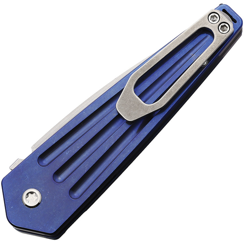 Medford Automatic Nosferatu Knife Button Lock Blue Titanium S45VN Blad ...