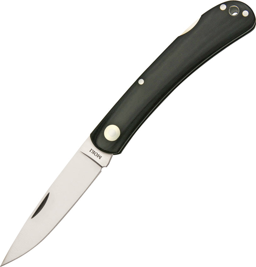 Moki Blakistons Fish Owl Lockback Black Micarta Folding AUS-8 Pocket K ...