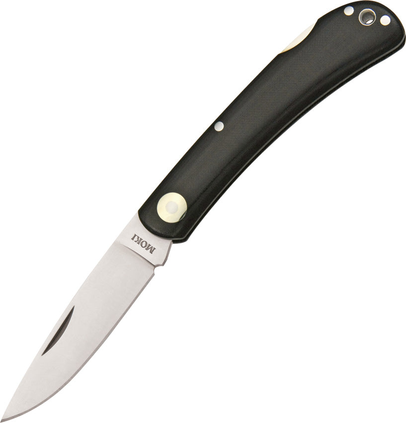 Moki Blakistons Fish Owl Lockback Black Micarta Folding AUS-8 Pocket K ...