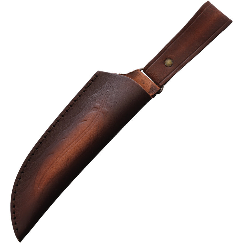 Marbles Skinner Brown Wood & Stag Stainless Fixed Blade Knife w/ Sheat ...