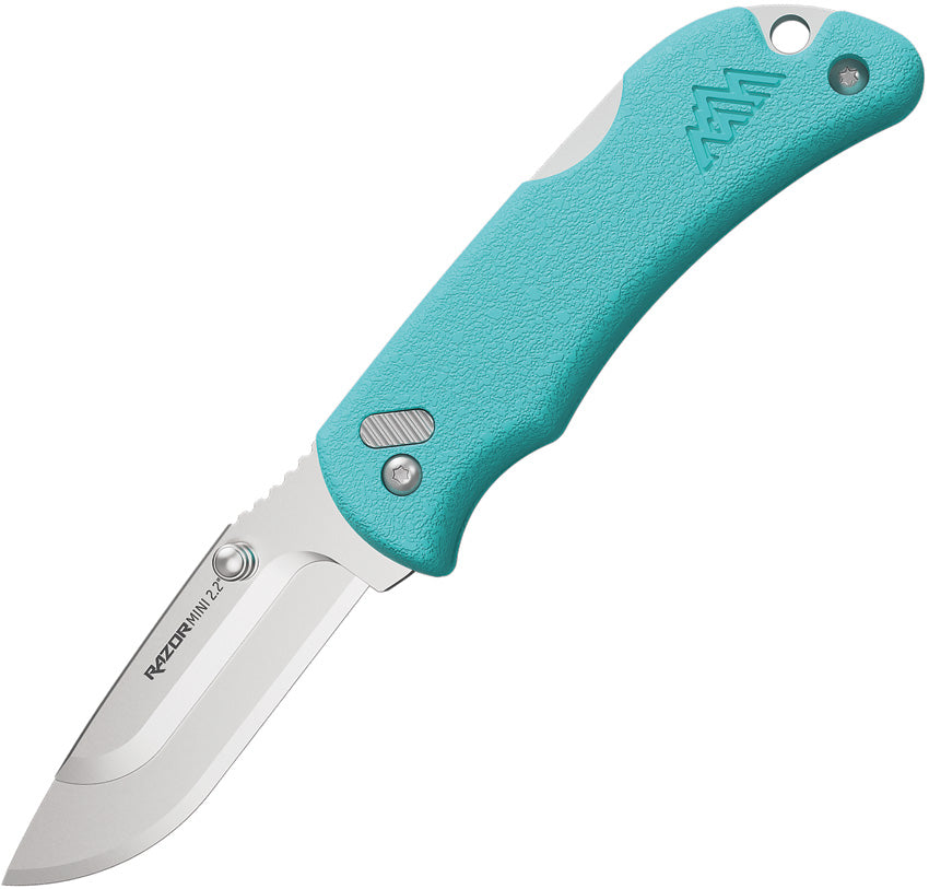 Outdoor Edge Razor Mini Lockback Teal ABS Folding 420J2 Pocket Knife R ...