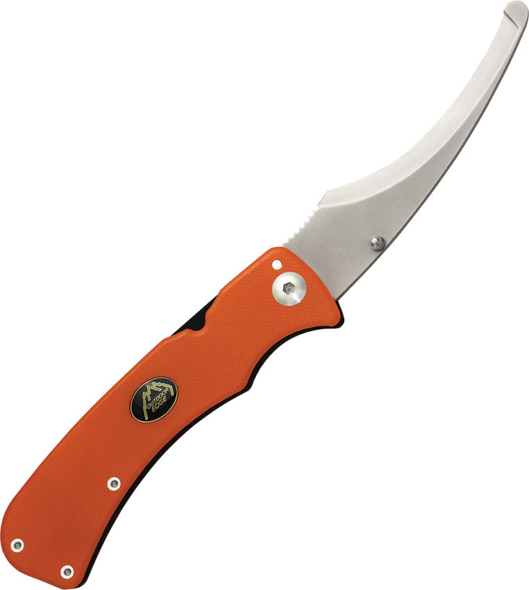 Outdoor Edge Zip-Pro Orange G10 Stainless Hunting Game Guthook Folding ...
