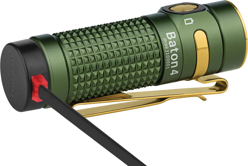 Olight Baton 4 Premium OD Green Water Resistant 2.5" Flashlight BATON4 ...
