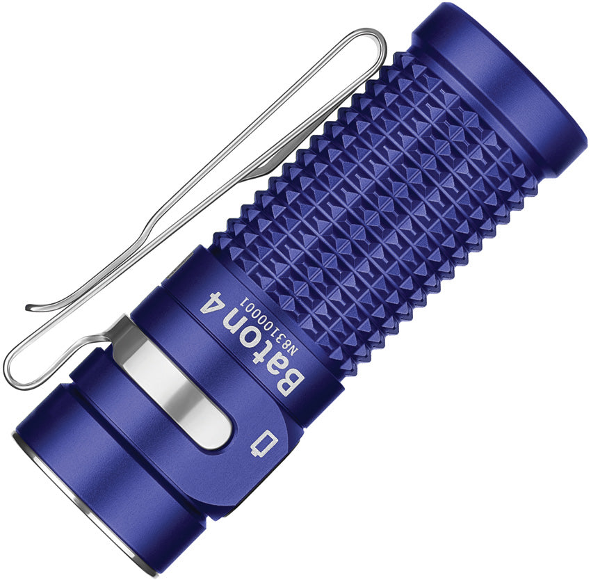 Olight Baton 4 Regal Blue Aluminum Water Resistant 2.5" Flashlight BAT ...